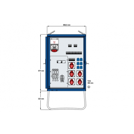 CEE construction site power combination unit V-E 1